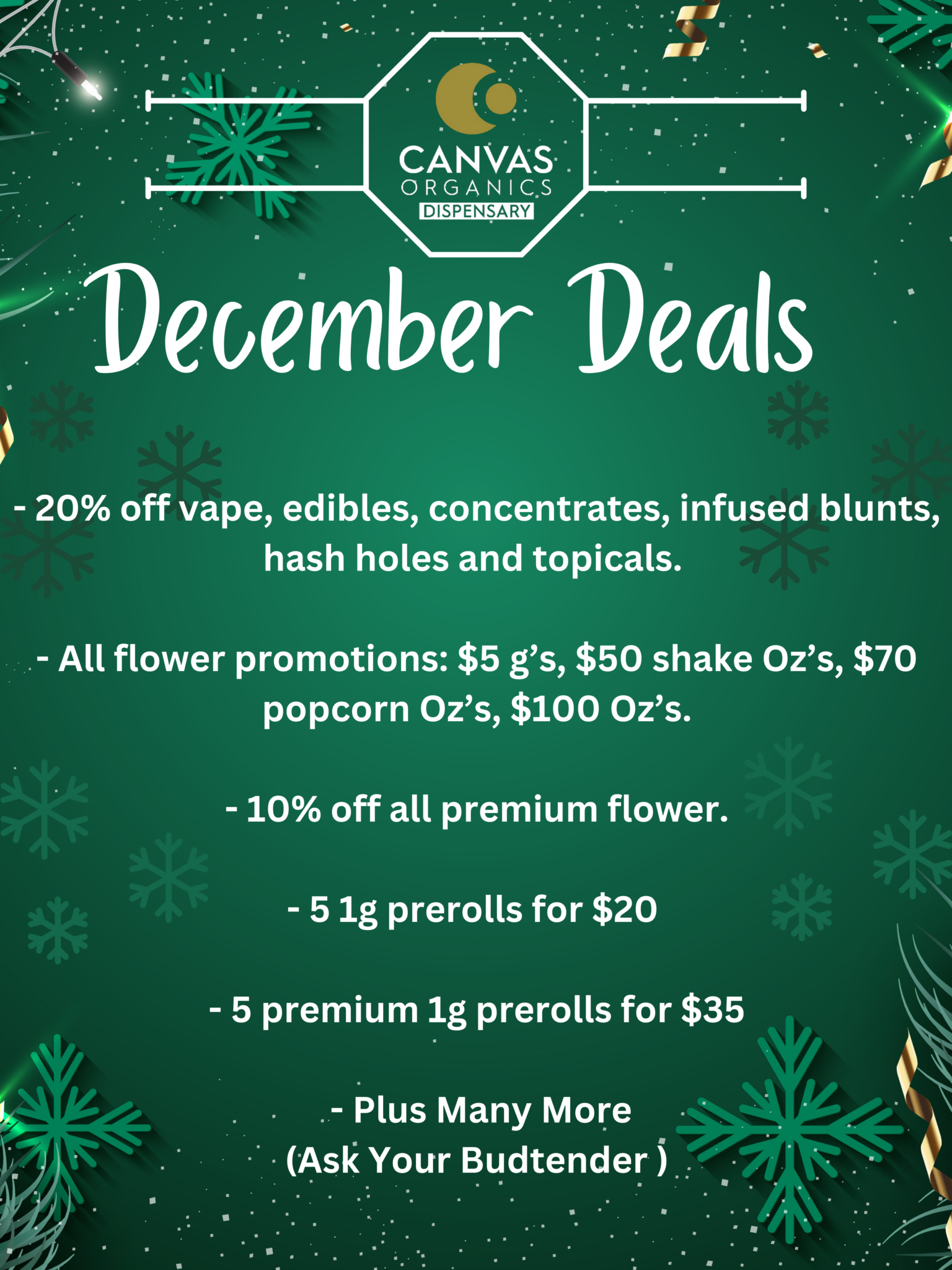 Current Deals - Canvas Organics